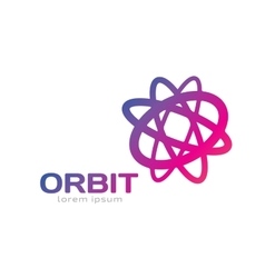 Technology orbit web rings logo Royalty Free Vector Image