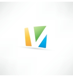 V letter shape logo Royalty Free Vector Image - VectorStock