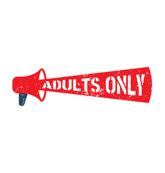 Under 18 adults only warning sign Royalty Free Vector Image