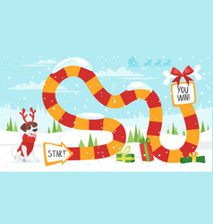 Christmas board game Royalty Free Vector Image