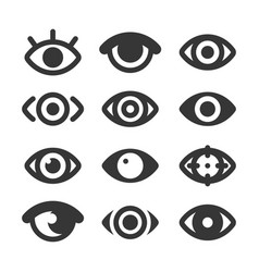 Eye icon set Royalty Free Vector Image - VectorStock