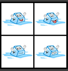 H2o character water molecule structure liquid Vector Image