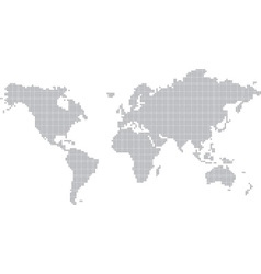 World map grid Royalty Free Vector Image - VectorStock