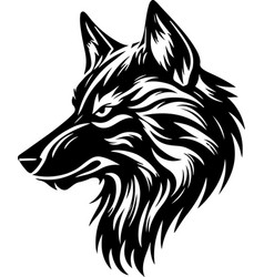 Wolf head with ornament Royalty Free Vector Image