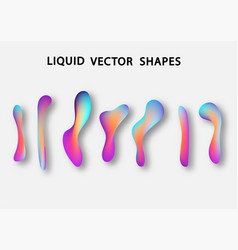 Fluid shape layout isolated template set colorful Vector Image