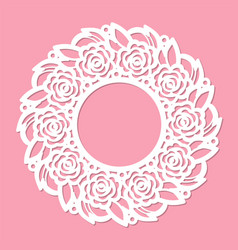 Laser cut template initial monogram letters Vector Image