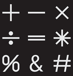 Mathematical symbols Royalty Free Vector Image