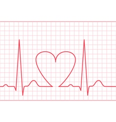 Normal electrocardiogram ecg eps 8 Royalty Free Vector Image