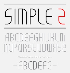 Simple font Royalty Free Vector Image - VectorStock