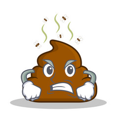 Set of cute poop happy poop emoji emotional Vector Image