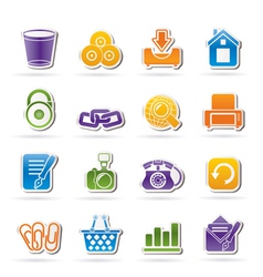 Cute icon set for web and mobile app Royalty Free Vector