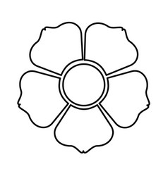 Pink round roses icon Royalty Free Vector Image