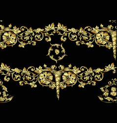 Seamless pattern in baroque rococo victorian Vector Image