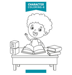 Character coloring page Royalty Free Vector Image