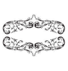 Baroque shield drawing Royalty Free Vector Image