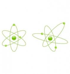 Cute cartoon molecule and atom icon set atomic Vector Image