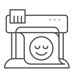 Man worker at plotter printing wide format large Vector Image