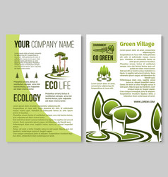 Modern ecology template design Royalty Free Vector Image