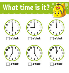 Learning time clock set Royalty Free Vector Image