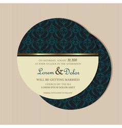 Round invitation green Royalty Free Vector Image