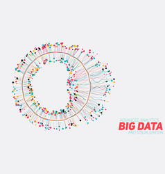 Big data circular visualization futuristic Vector Image