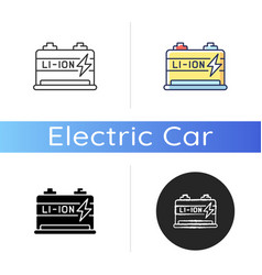 Lithium ion battery set power pack Royalty Free Vector Image