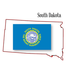 Map with national flag Royalty Free Vector Image