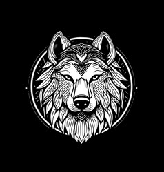 Wolf pack emblem logo Royalty Free Vector Image