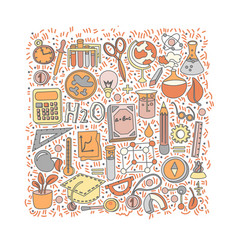 Welcome back to school hand drawn supply doodles Vector Image