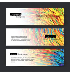 Simple three color banner headers set Royalty Free Vector