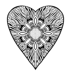 Indian henna tattoo inspired heart shapes wreath 4 vector by ZoZoDesign ...
