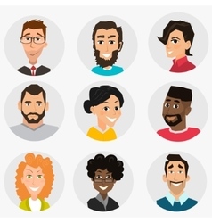 Flat style hipster animals avatar icon set for vector by createvil ...