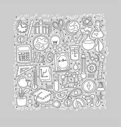 Welcome back to school hand drawn supply doodles Vector Image