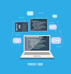 Digital java code text computer software coding Vector Image