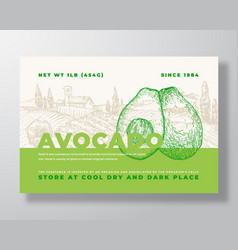 Fresh local fruits label template abstract Vector Image