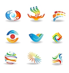 Logo design elements set 76 Royalty Free Vector Image