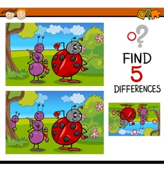 Find differences task for kids Royalty Free Vector Image
