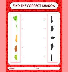 Find the correct shadows game with fruits Vector Image