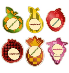 Orange banana apple pear fruit cartoon color Vector Image