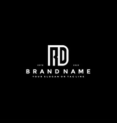 Letter d logo architecture door house template Vector Image