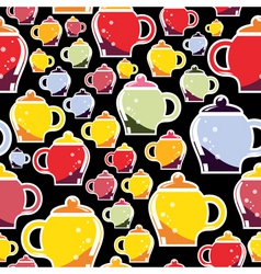 Tea seamless pattern background Royalty Free Vector Image