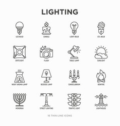 Stage lighting icons Royalty Free Vector Image