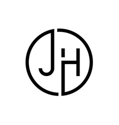 Linked letter kh logo design template creative Vector Image