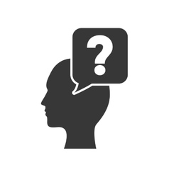 Question mark with face Royalty Free Vector Image