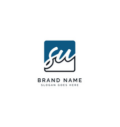 H s hs initial letter handwriting signature logo Vector Image