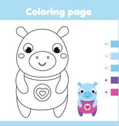 Coloring page of cartoon butterfly Royalty Free Vector Image