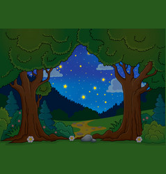 Tree theme drawing 2 Royalty Free Vector Image