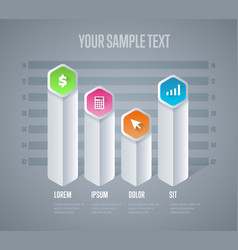 Infographics elements numbers template Royalty Free Vector