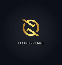 Luxury letter r logo template in gold color royal Vector Image