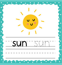 Alphabet for kids with capital and small letters Vector Image